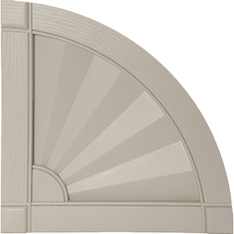 Images: Mid-America 14 3/4" Fanfold Shutter Quarter Round Arch Top